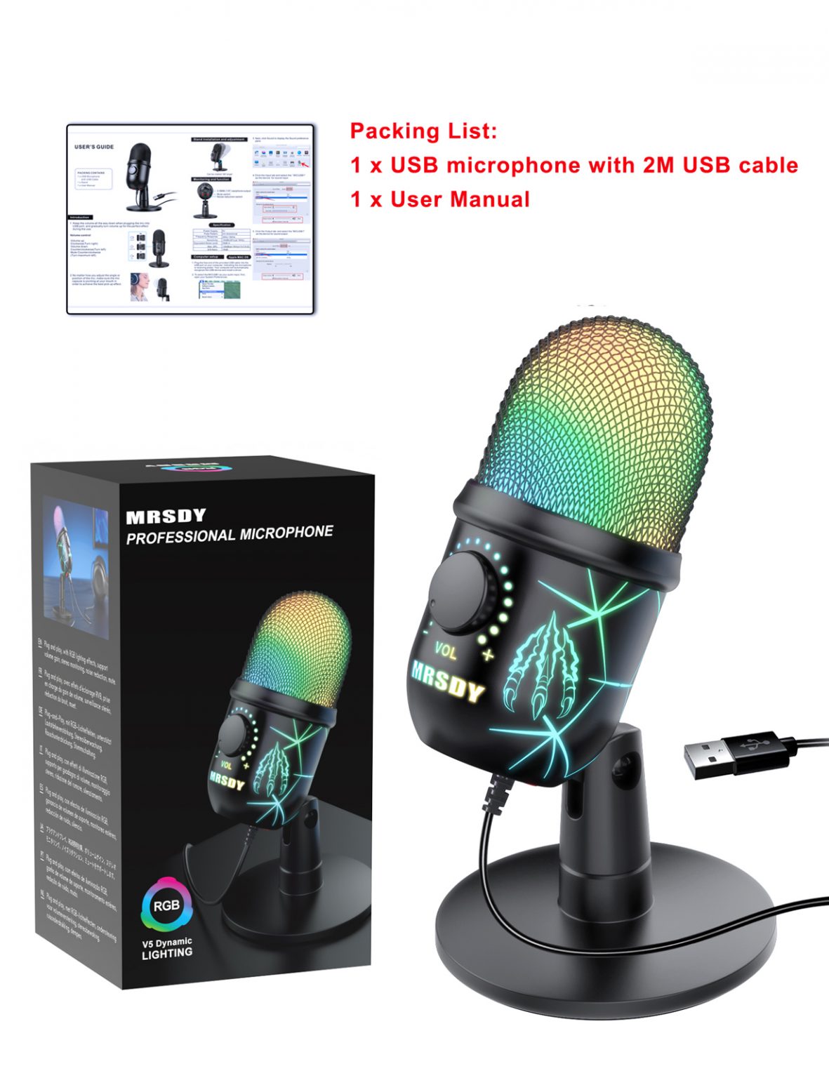 MRSDY V5-ZY USB Gaming Microphone – MRSDY